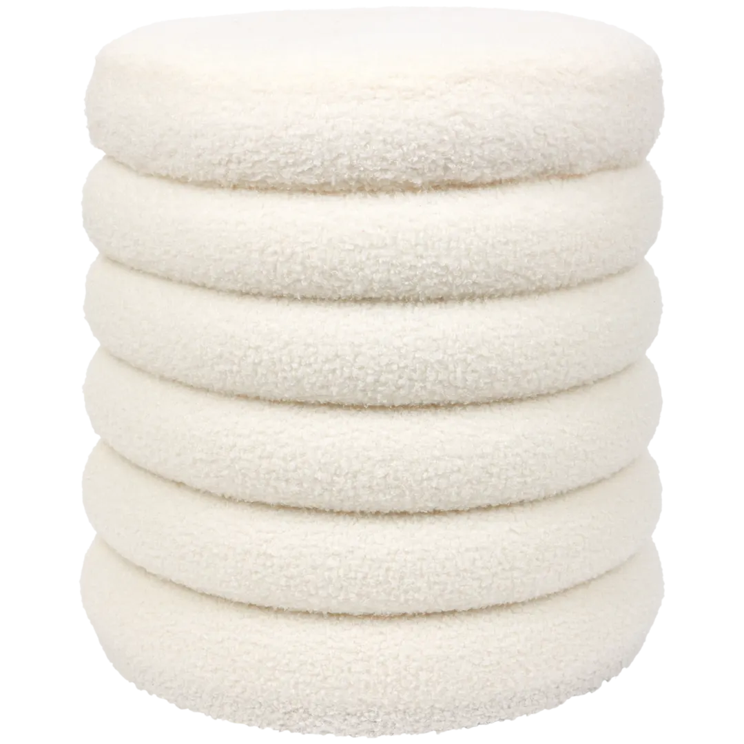 Pouf en teddy White Label | Action BE