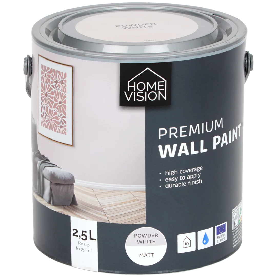 Peinture murale mate premium Home Vision Powder White Beige | Action FR