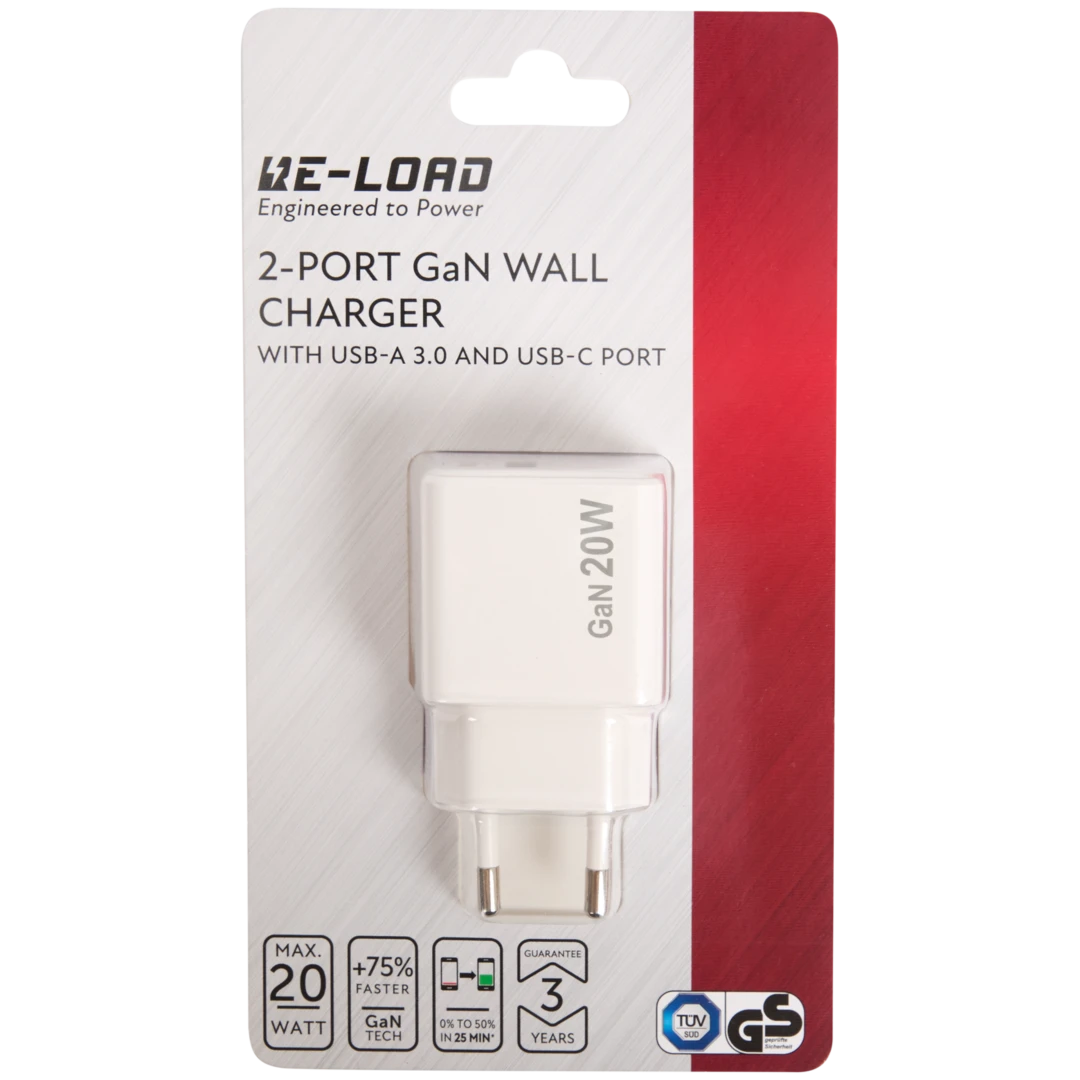 Chargeur secteur double port Re-load | Action FR