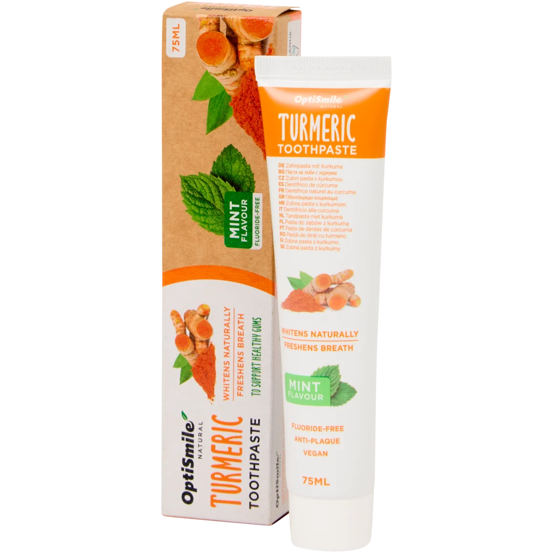 Pasta de dentes natural OptiSmile Curcuma e menta | Action PT