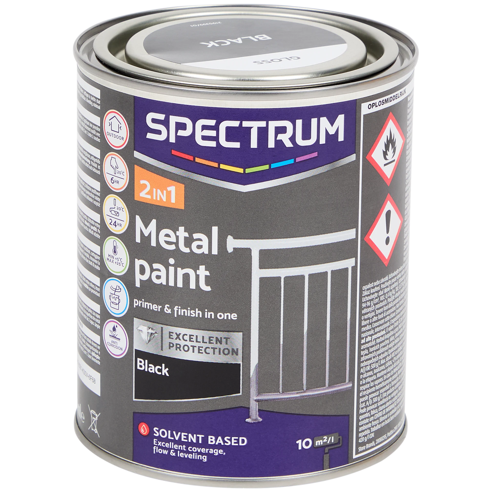 Farba w sprayu z wysokim połyskiem Spectrum Złota Żółty 400 ml | Action PL