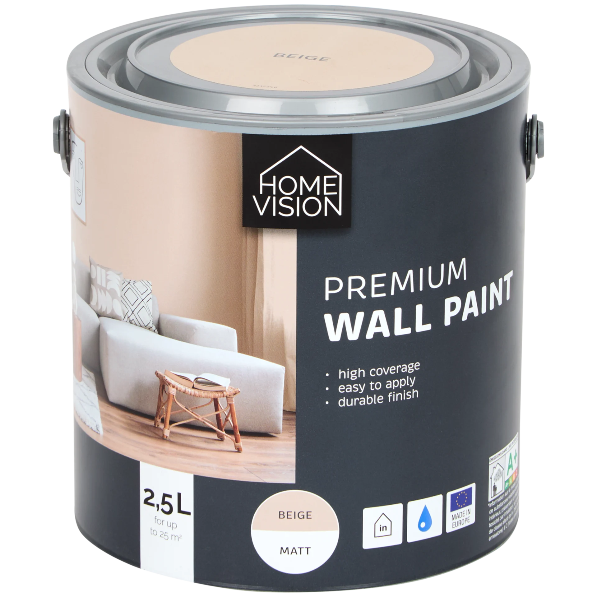 Spectrum 2-in-1 muurverf vlekdekking wit Wit | Action BE