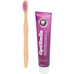Pasta de dientes con cepillo de dientes OptiSmile Purple Whitening – 2 ...