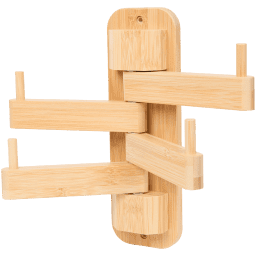 Věšák – 28 x 4 x 25,5 cm, Hnědá, Bambus, Dřevo s certifikátem FSC ...