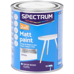 Spectrum 2-in-1 Acryllack Matt Weiß Weiß 750 ml | Action CH